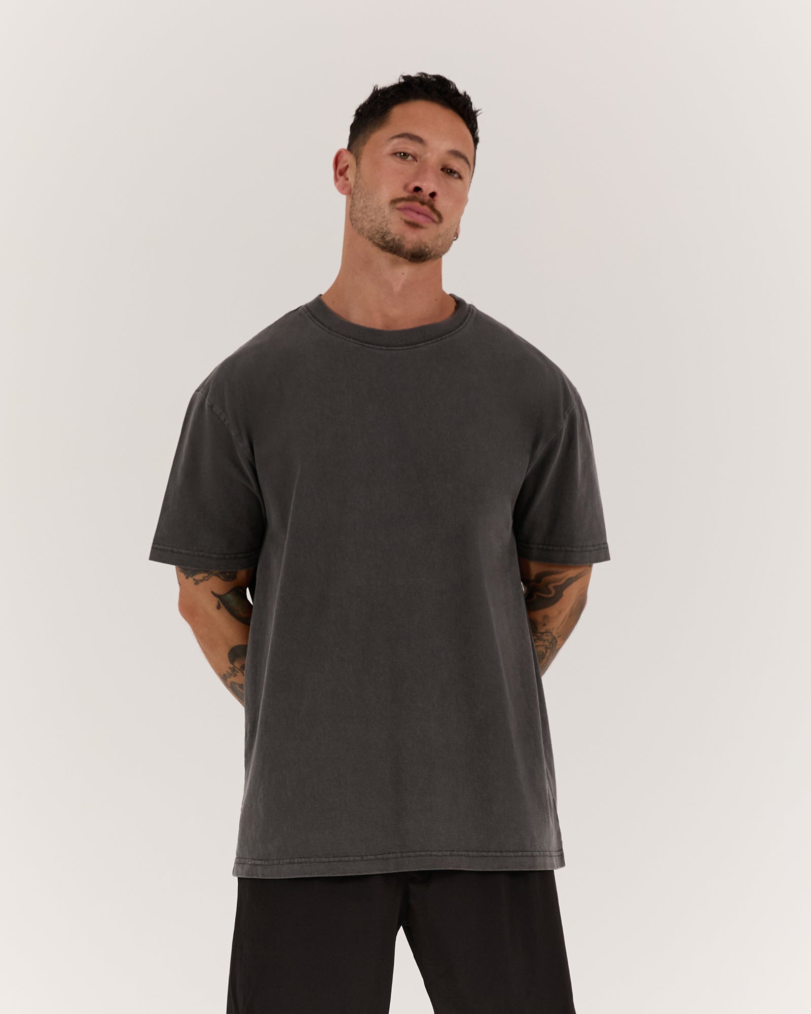 ETERNAL TEE - FADED ONYX – MUSCLE REPUBLIC