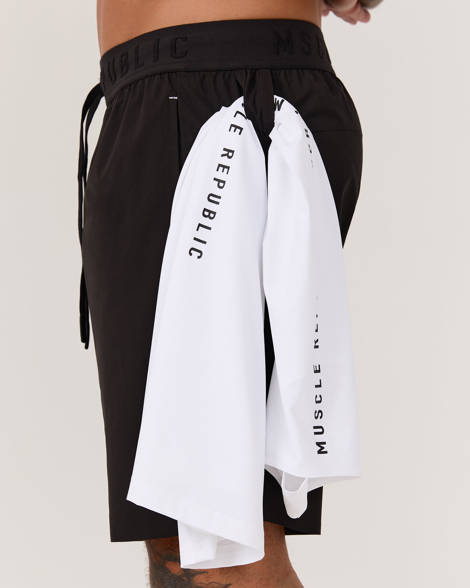 COMPOUND SHORTS 7" - BLACK – MUSCLE REPUBLIC