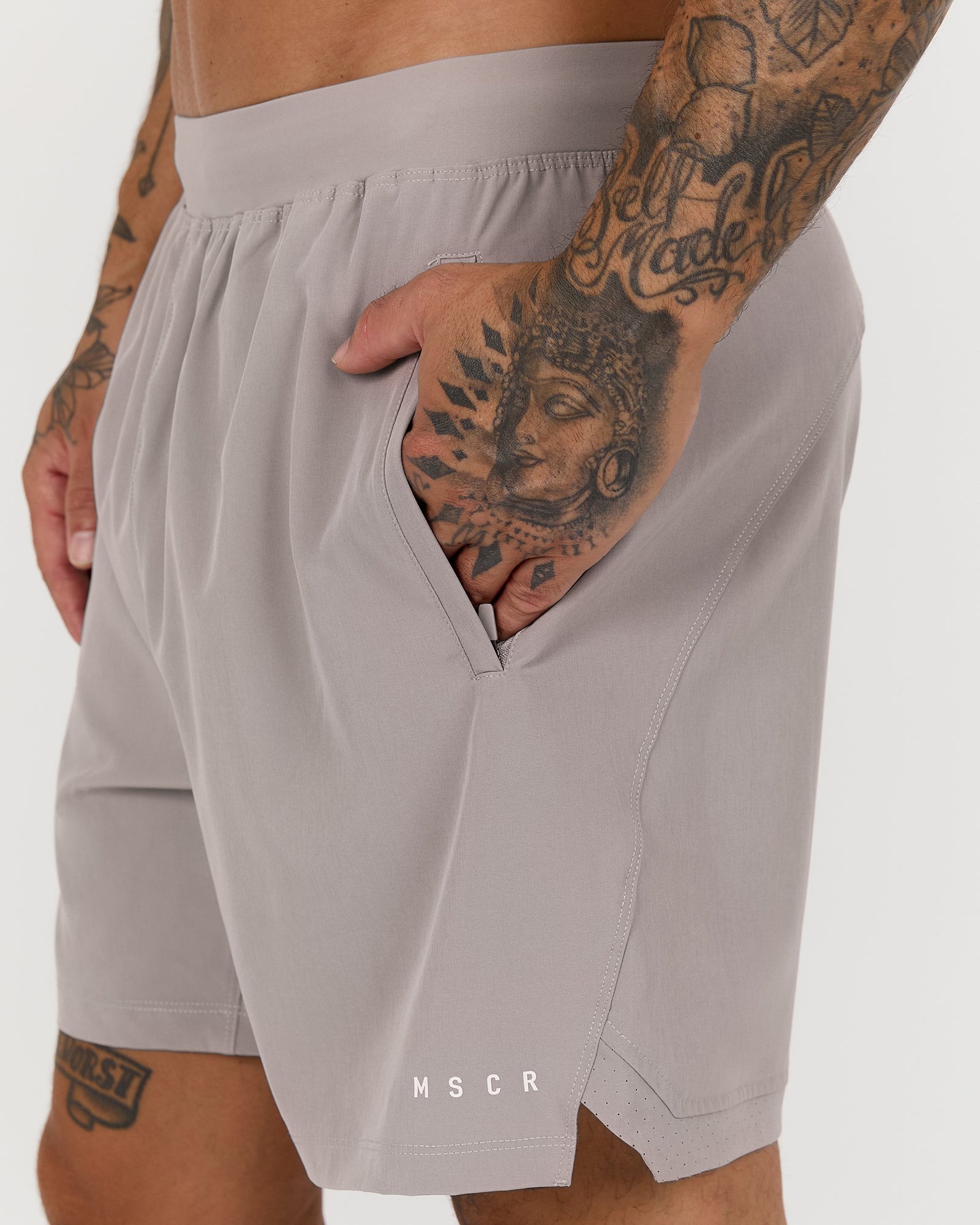 CONTENDER SHORTS 6" - MUSHROOM – MUSCLE REPUBLIC