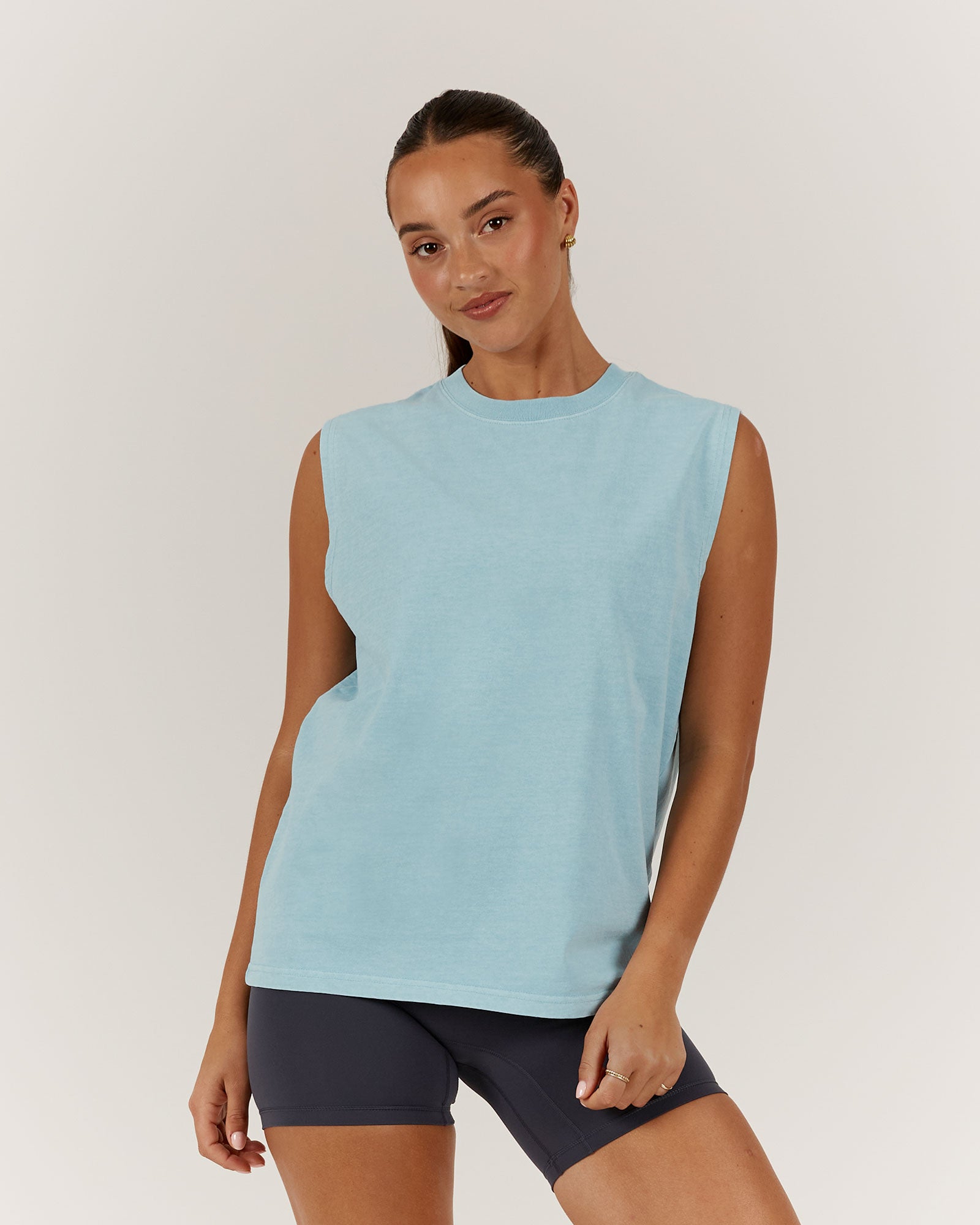 ESSENTIALS TANK - FADED BLUE – MUSCLE REPUBLIC