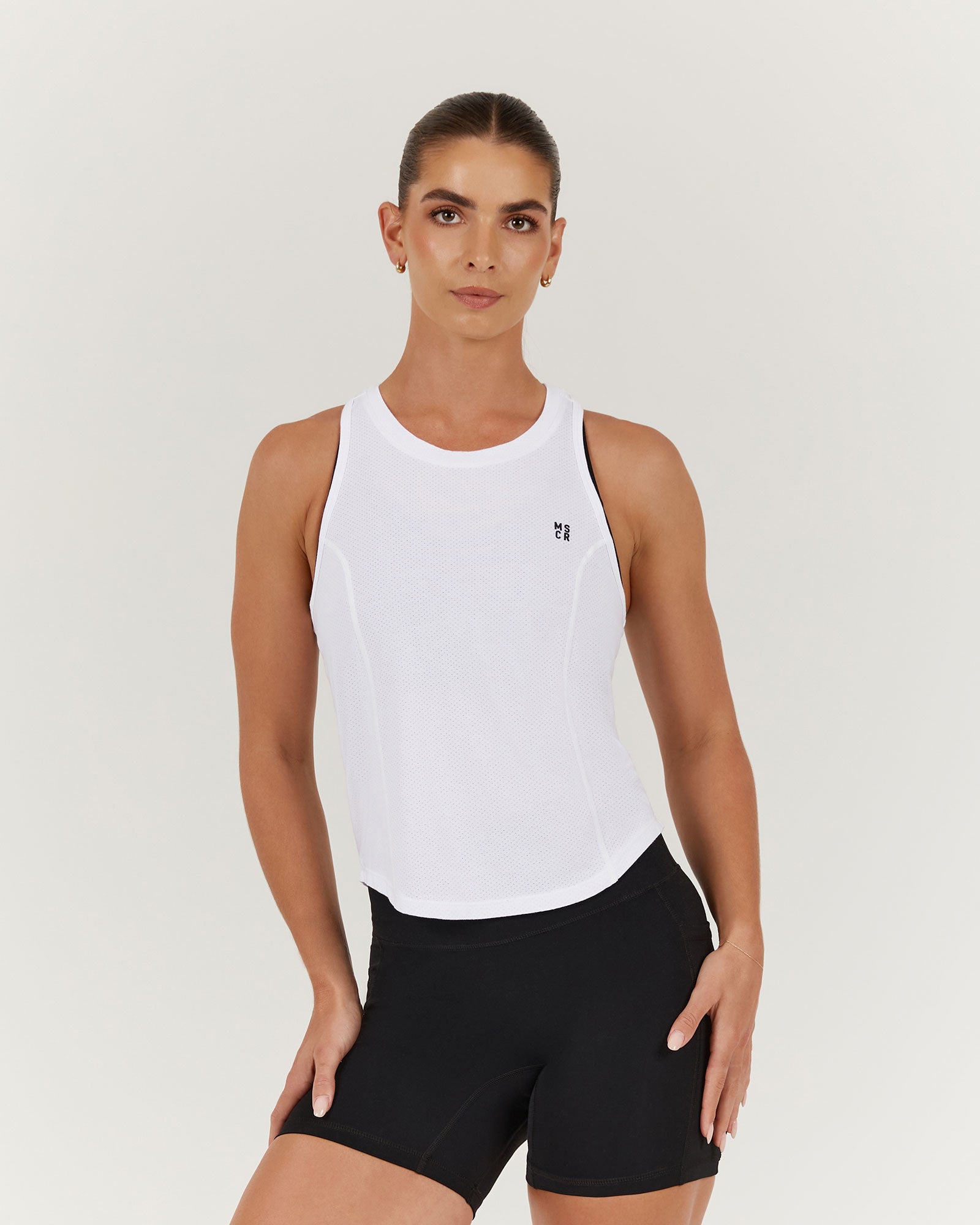INTERVAL SINGLET - WHITE – MUSCLE REPUBLIC