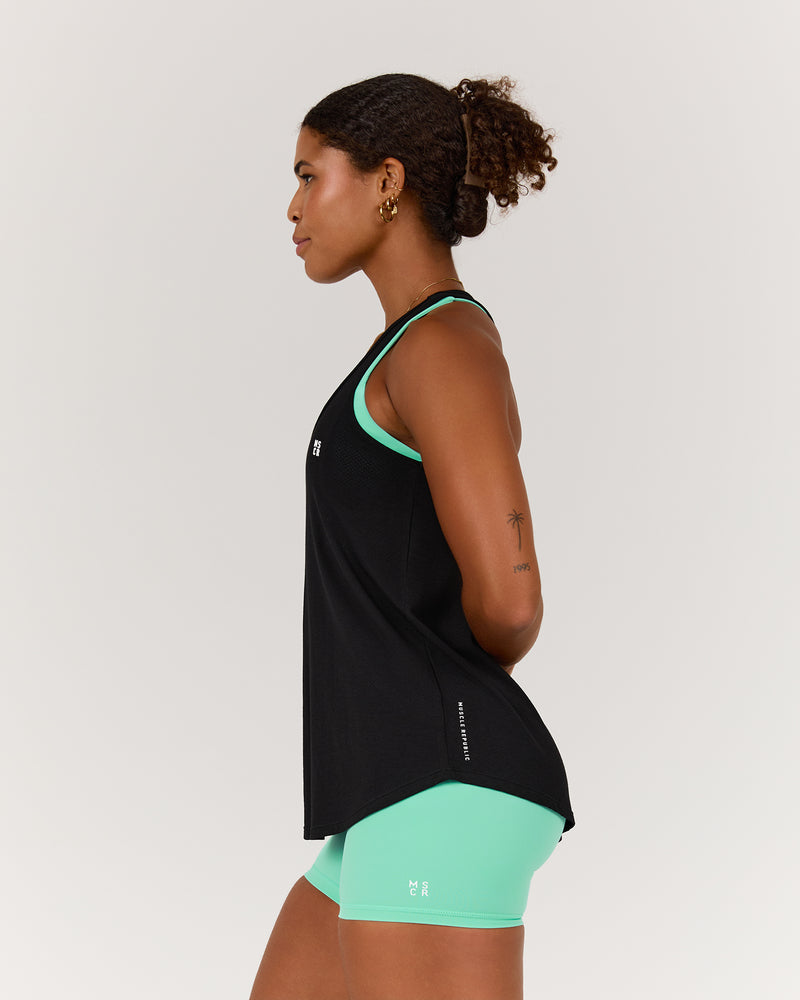INTERVAL LONGLINE SINGLET - BLACK – MUSCLE REPUBLIC