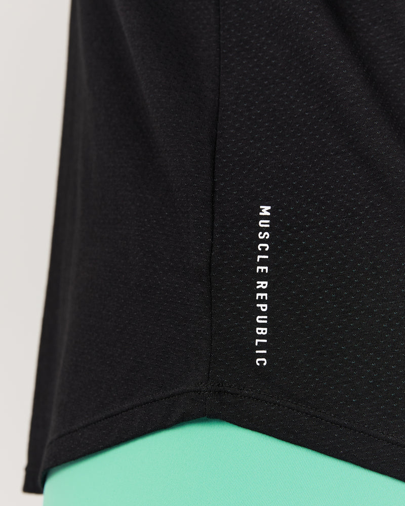 INTERVAL LONGLINE SINGLET - BLACK – MUSCLE REPUBLIC