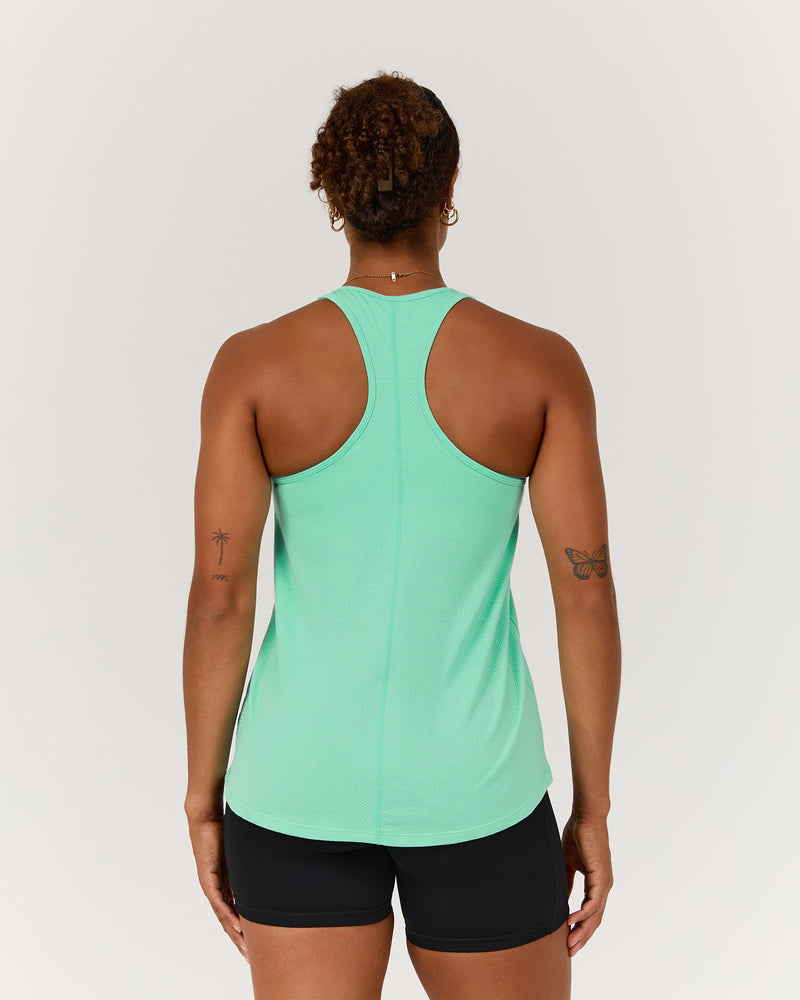 INTERVAL LONGLINE SINGLET - CYBER MINT – MUSCLE REPUBLIC