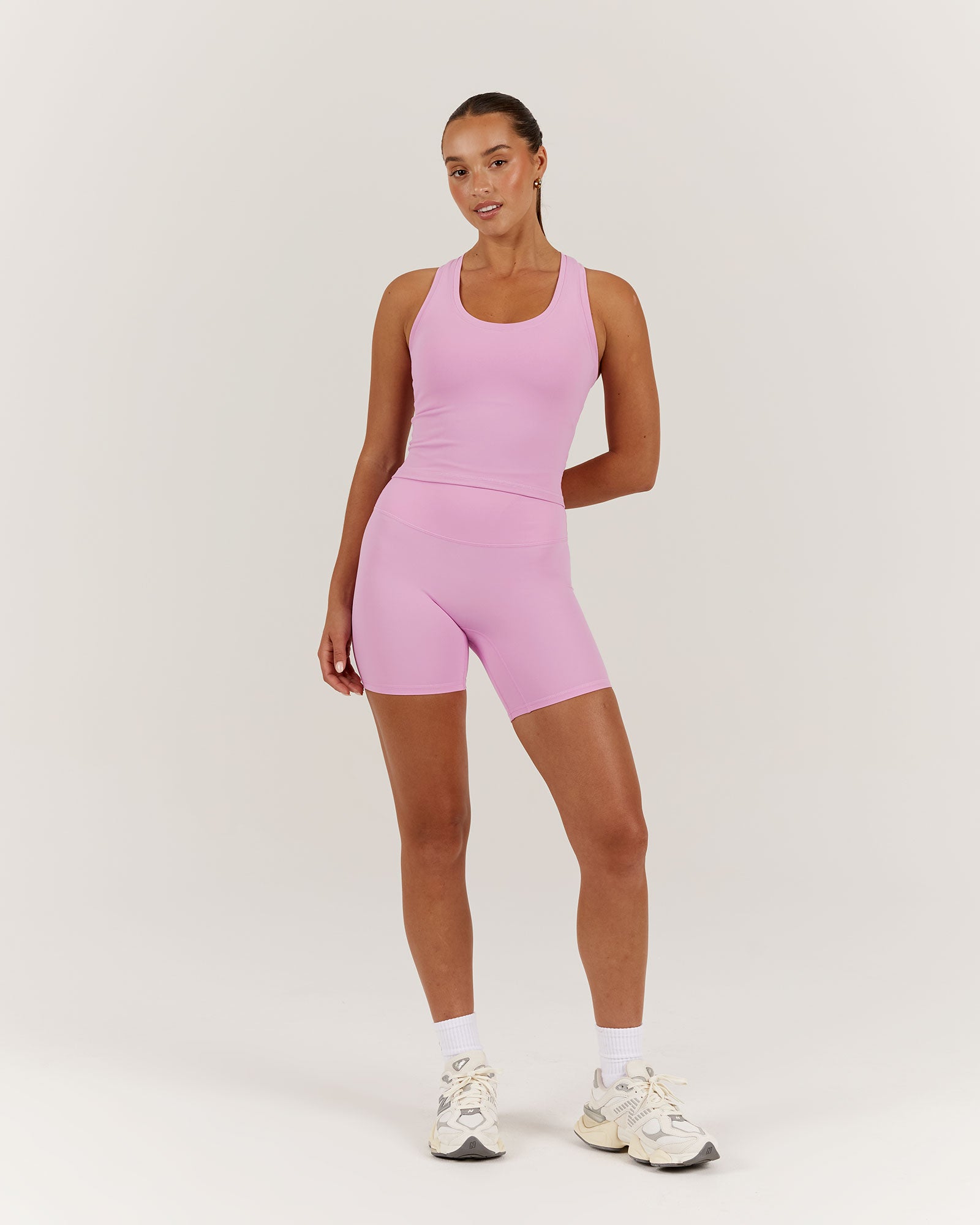 LUXE MIDRIFF TANK - GUAVA – MUSCLE REPUBLIC