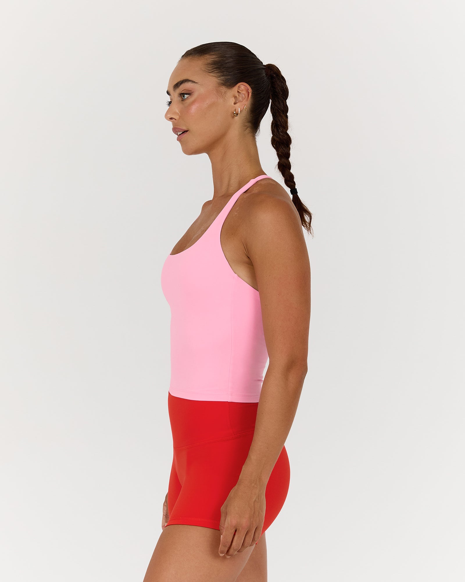 LUXE ADDISON TOP - POP PINK – MUSCLE REPUBLIC