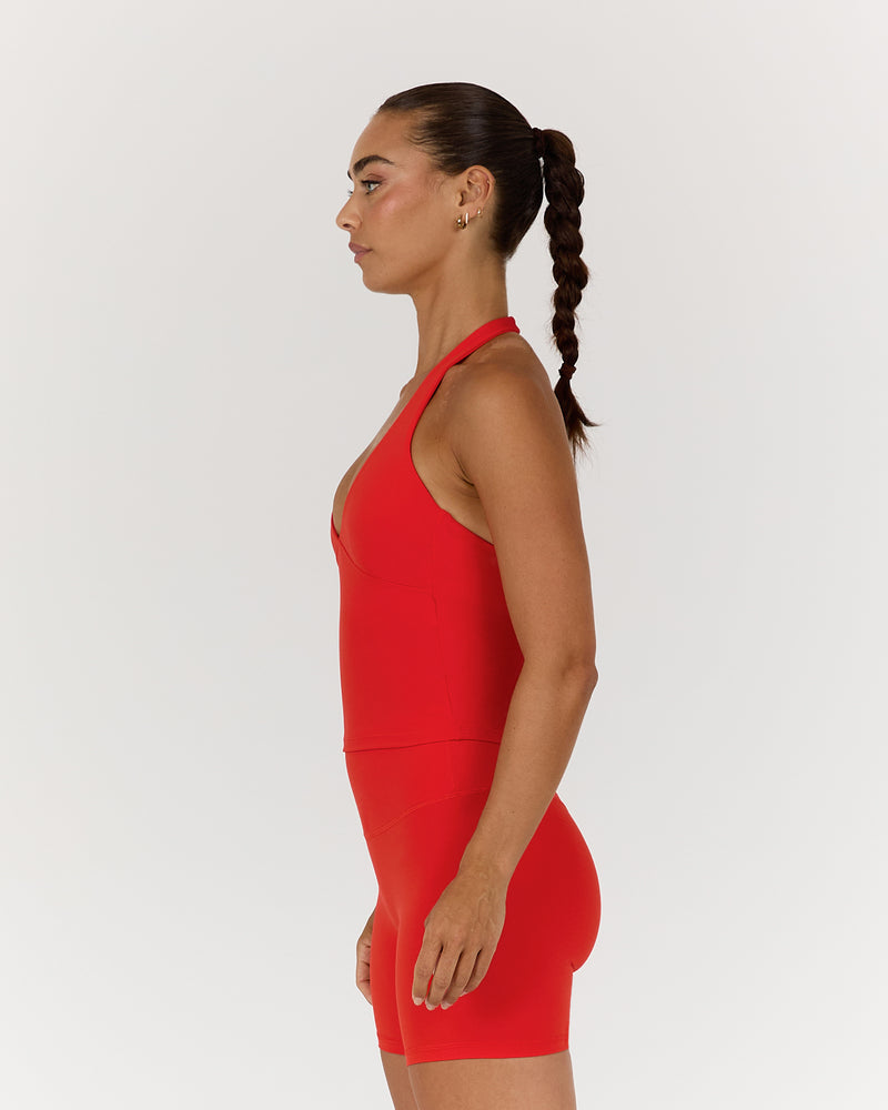 LUXE CLARA TOP - FIERY RED – MUSCLE REPUBLIC