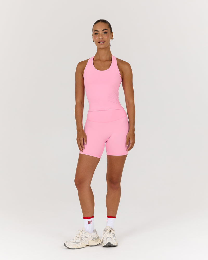 LUXE MIDRIFF TANK - POP PINK – MUSCLE REPUBLIC