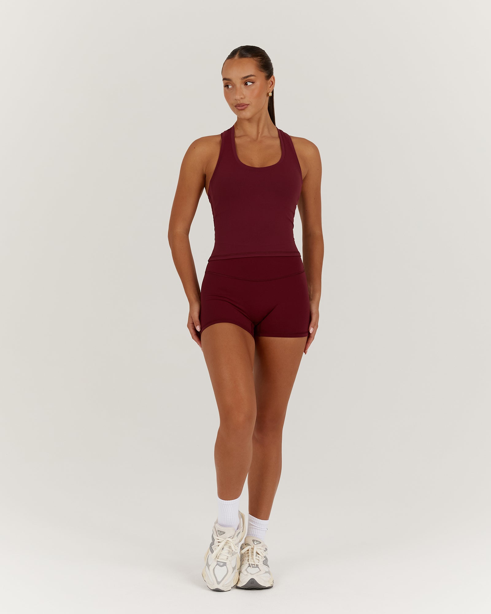 LUXE MIDRIFF TANK - BERRY – MUSCLE REPUBLIC