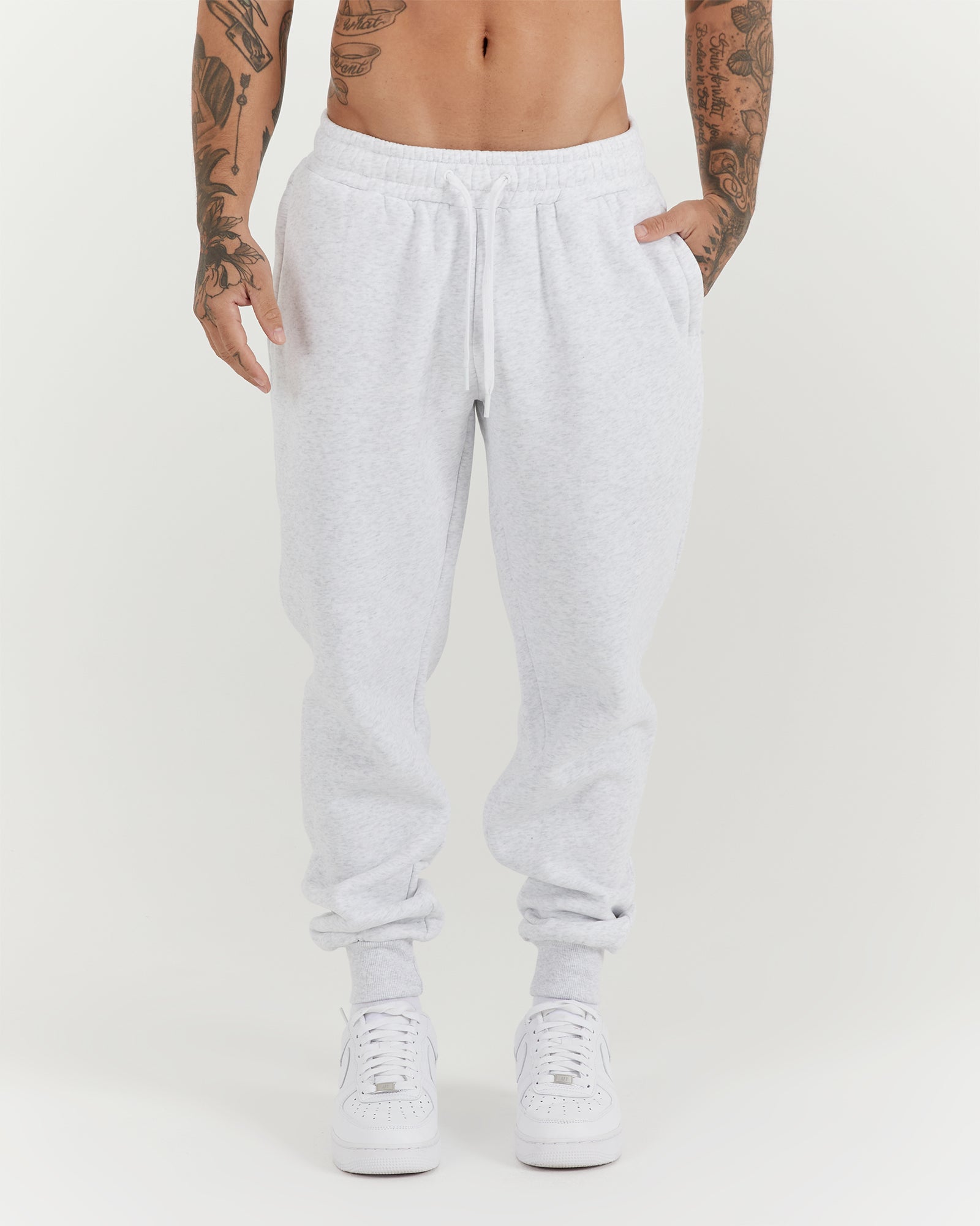 CLASSIC TRACKIES - SNOW GREY – MUSCLE REPUBLIC