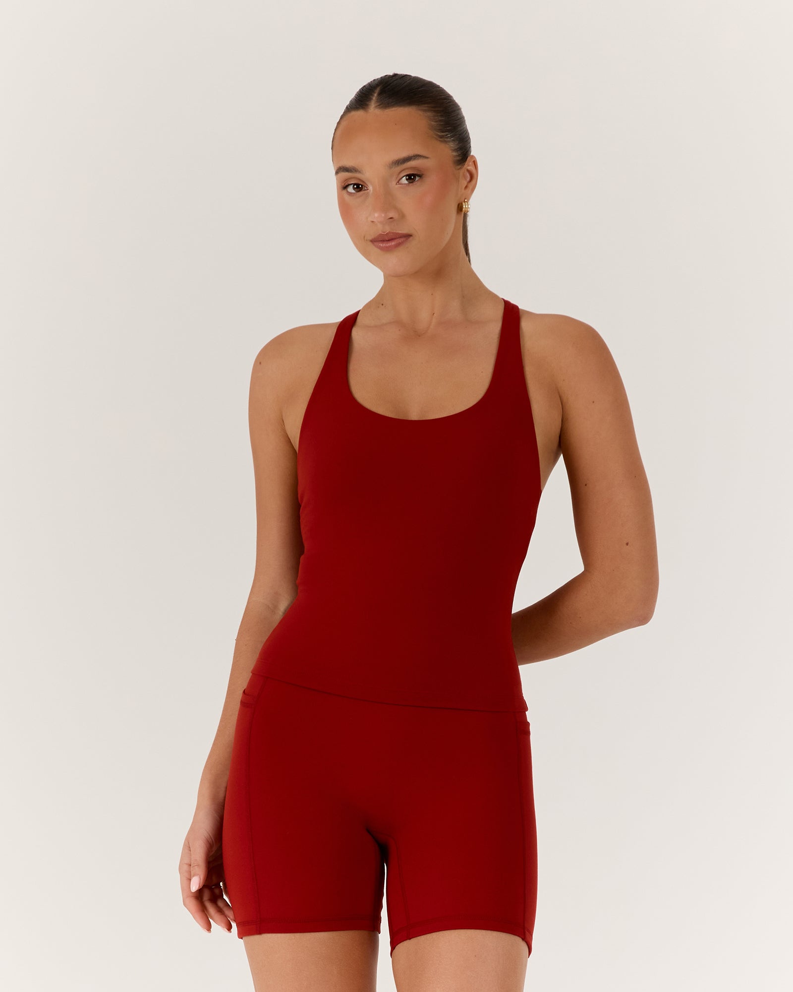 MOTION 360 RACER BACK TOP - SCARLET – MUSCLE REPUBLIC