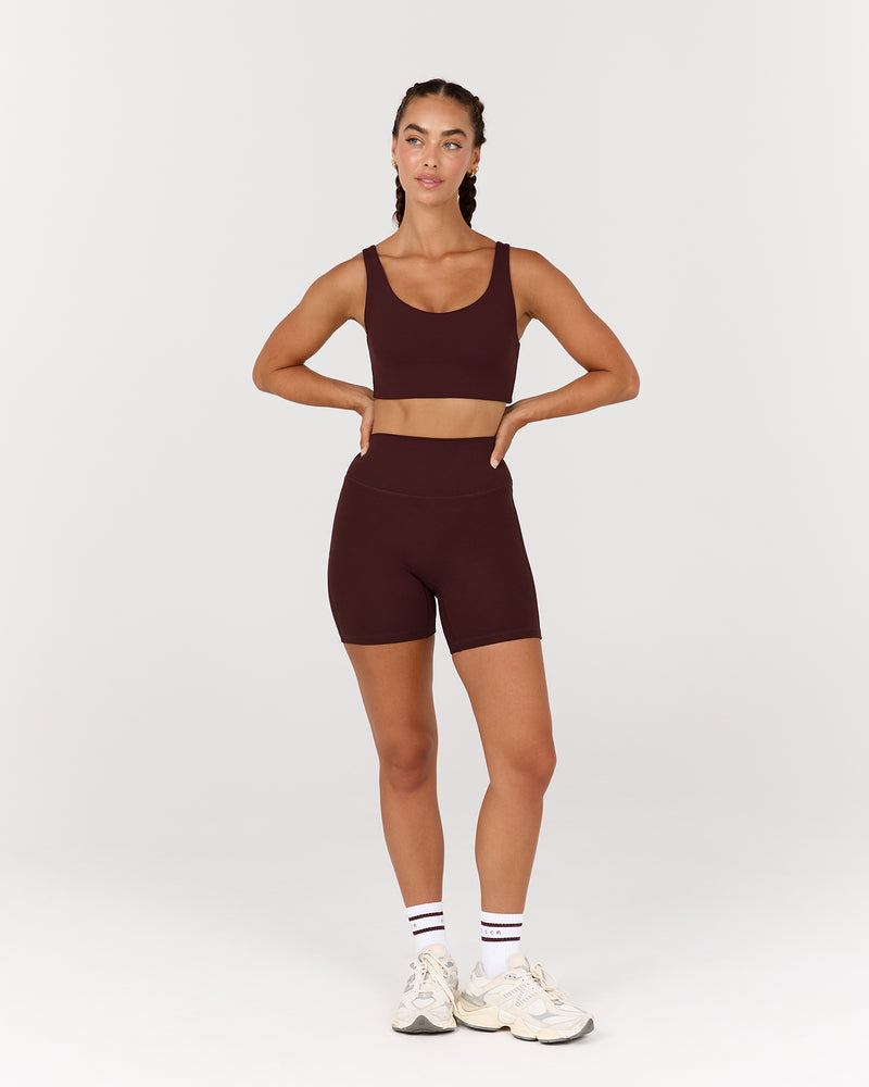 MOTION 360 WRAP BACK BRA - RAISIN – MUSCLE REPUBLIC