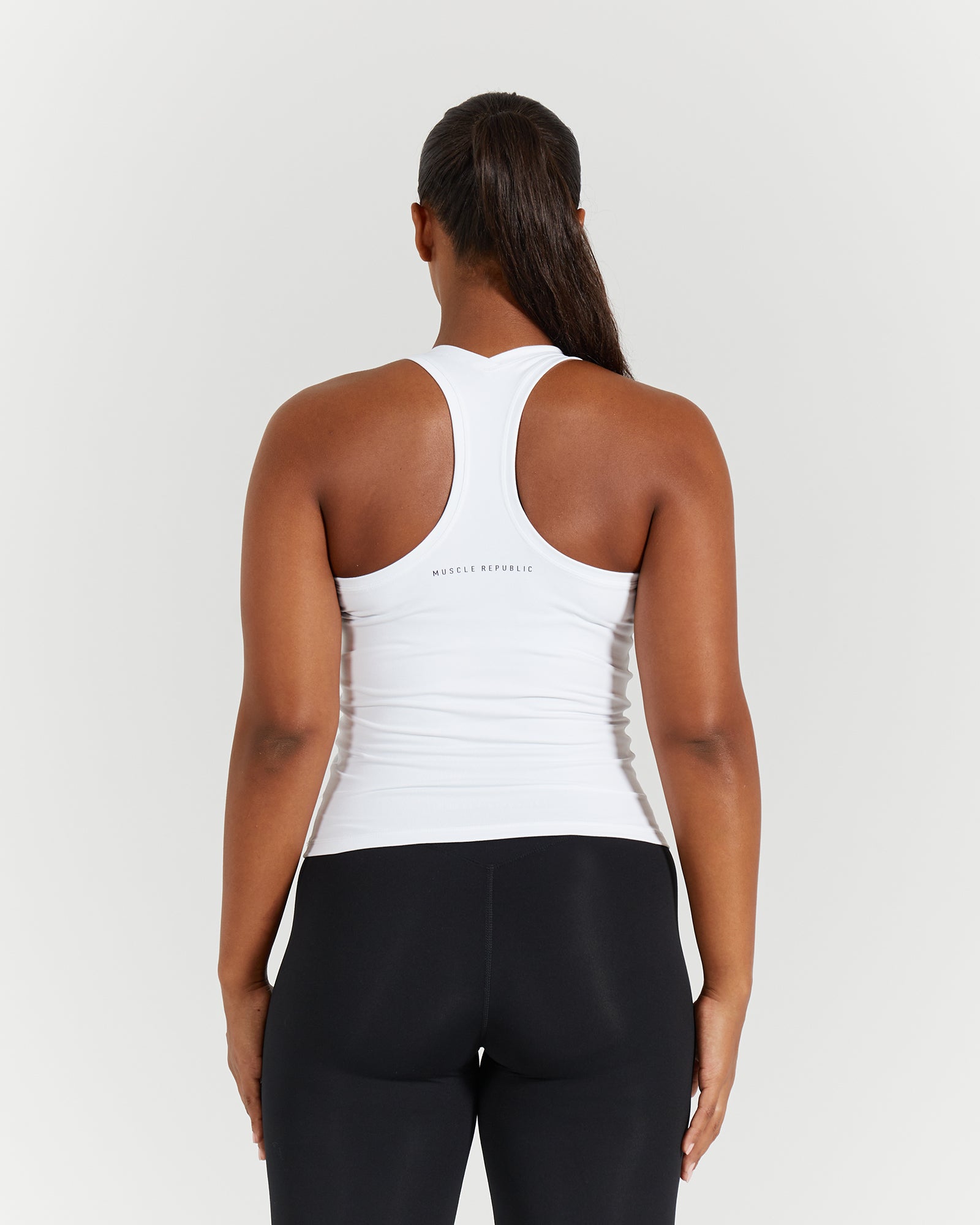 LUXE LONGLINE TANK - WHITE – MUSCLE REPUBLIC