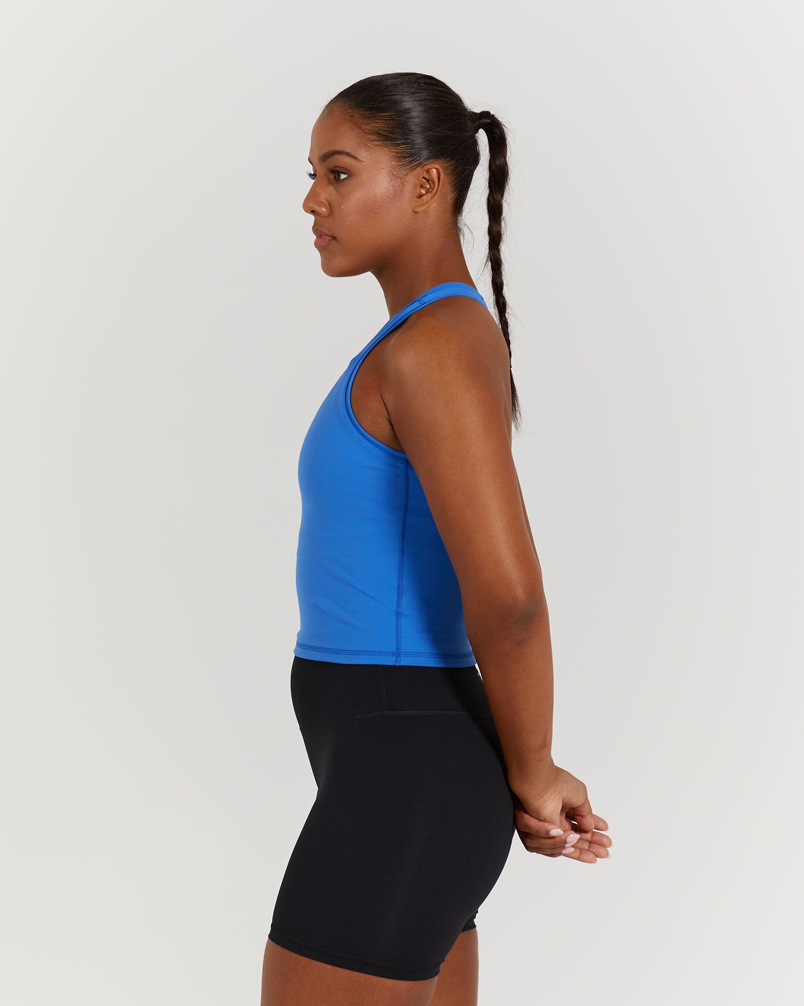 LUXE MIDRIFF TANK - COBALT – MUSCLE REPUBLIC