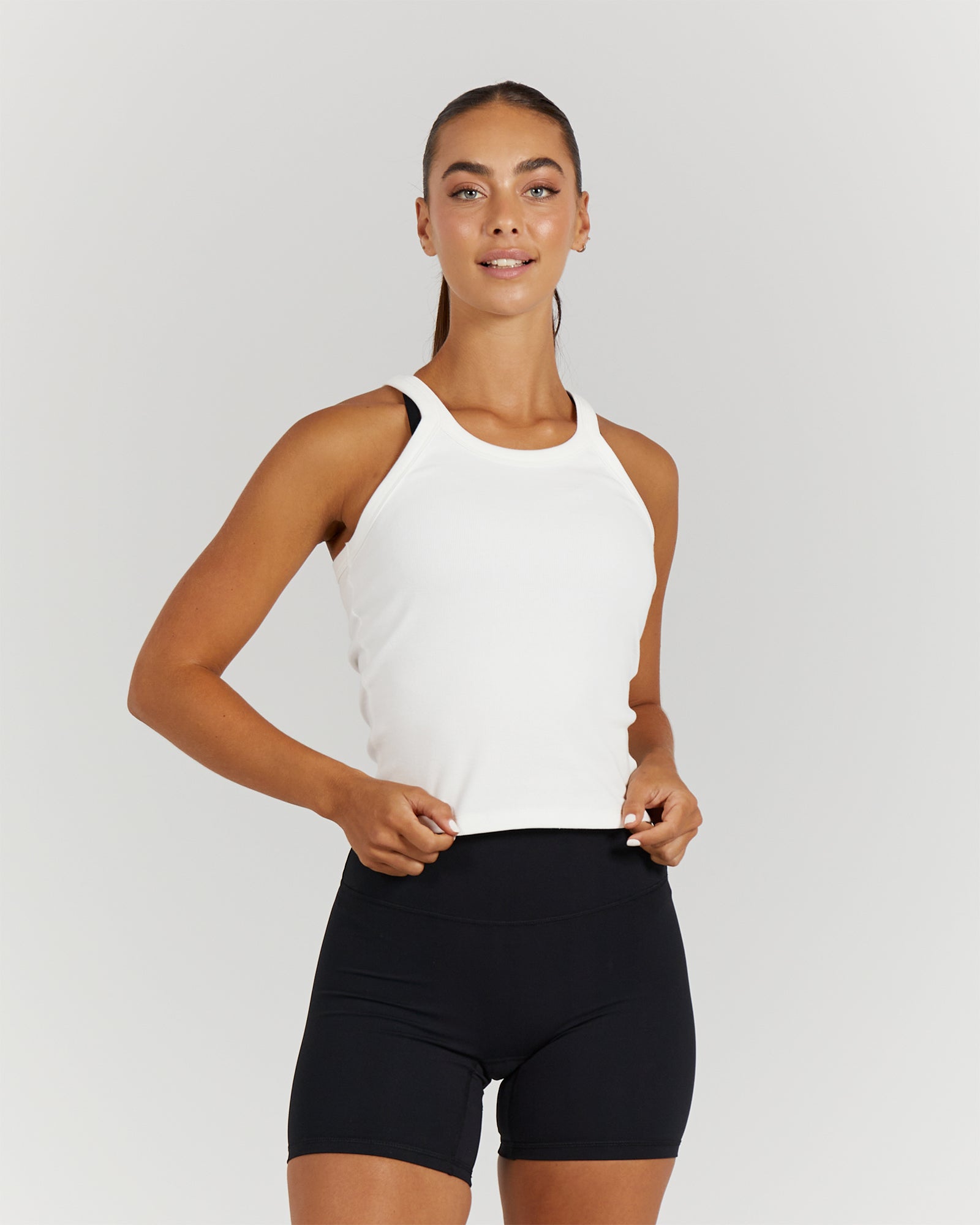 AGILITY RIBBED TANK TOP - OFF WHITE – MUSCLE REPUBLIC