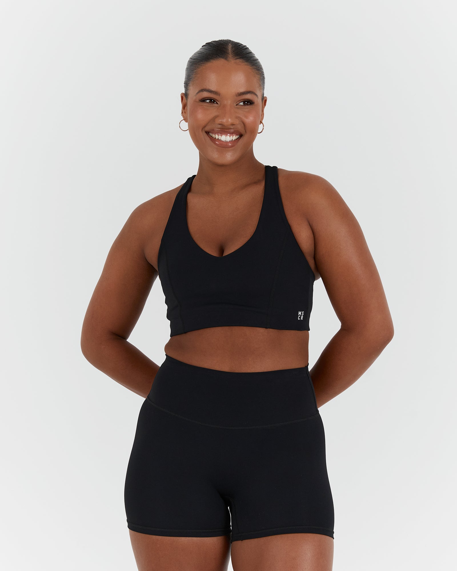 SCULPT RACER BRA - BLACK – MUSCLE REPUBLIC