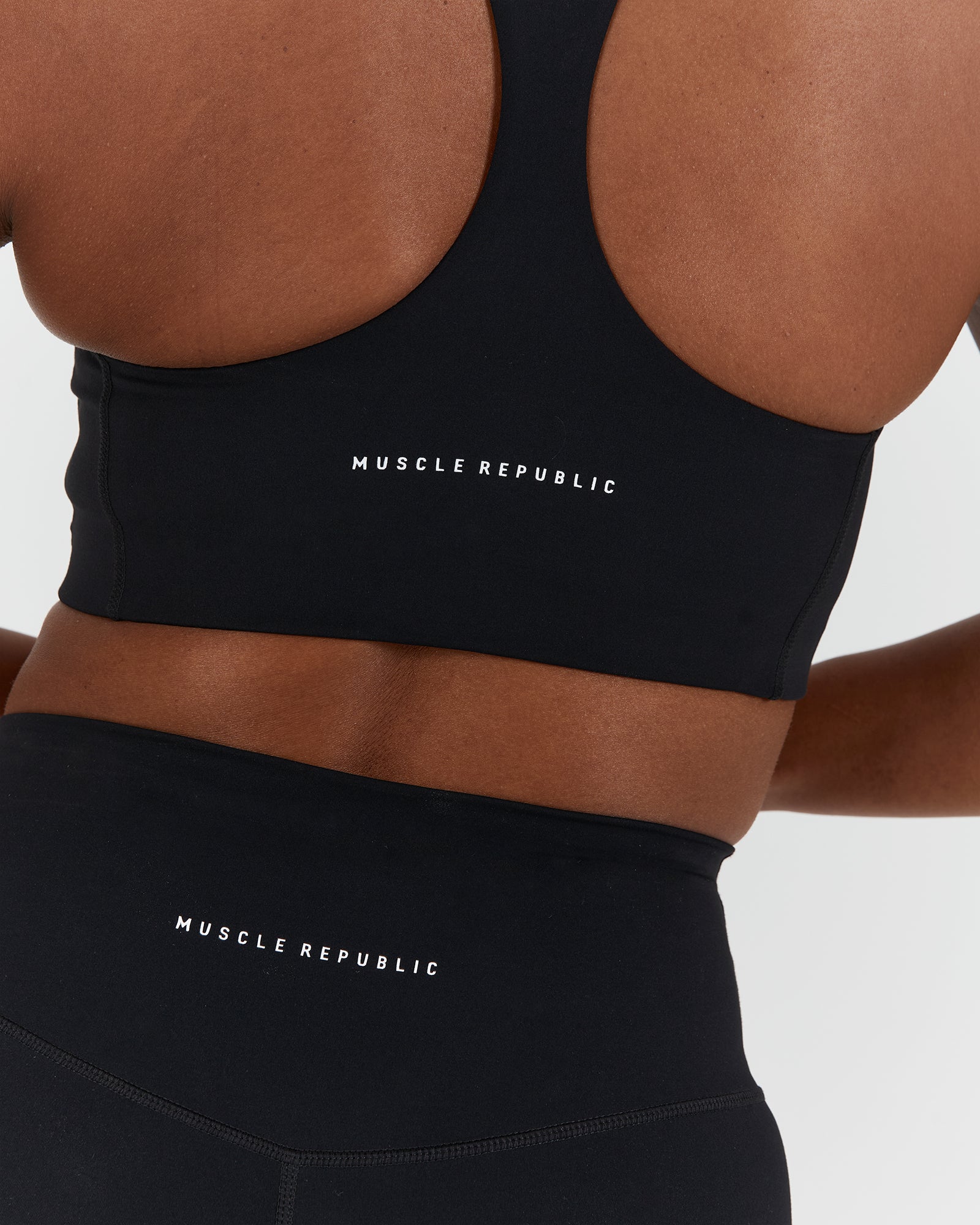SCULPT RACER BRA - BLACK – MUSCLE REPUBLIC