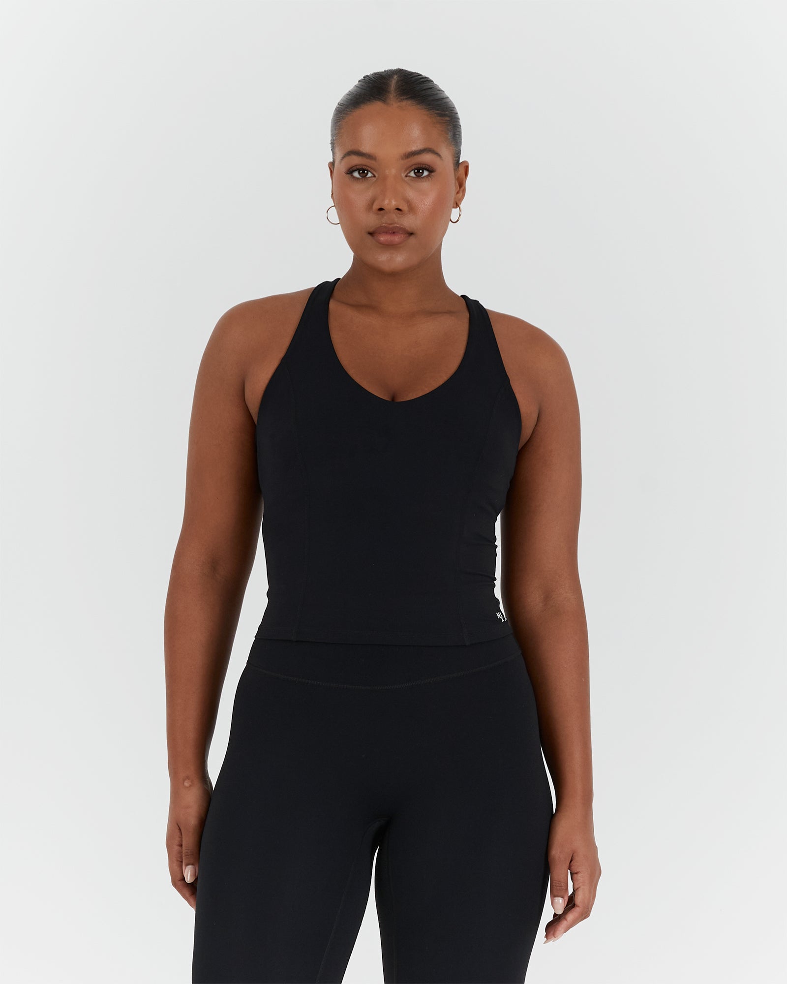 SCULPT RACER TOP - BLACK – MUSCLE REPUBLIC