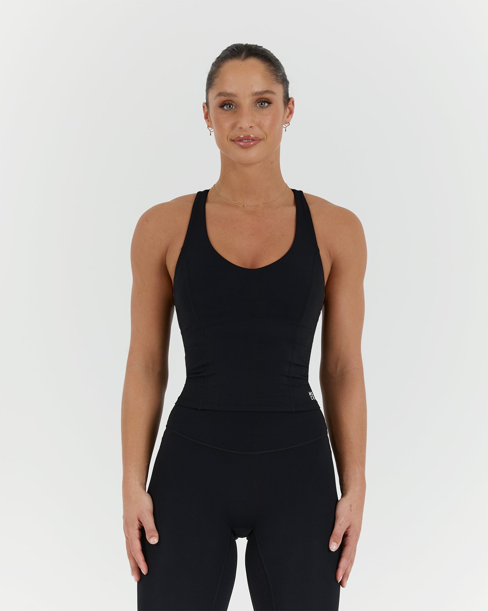 SCULPT RACER TOP - BLACK – MUSCLE REPUBLIC