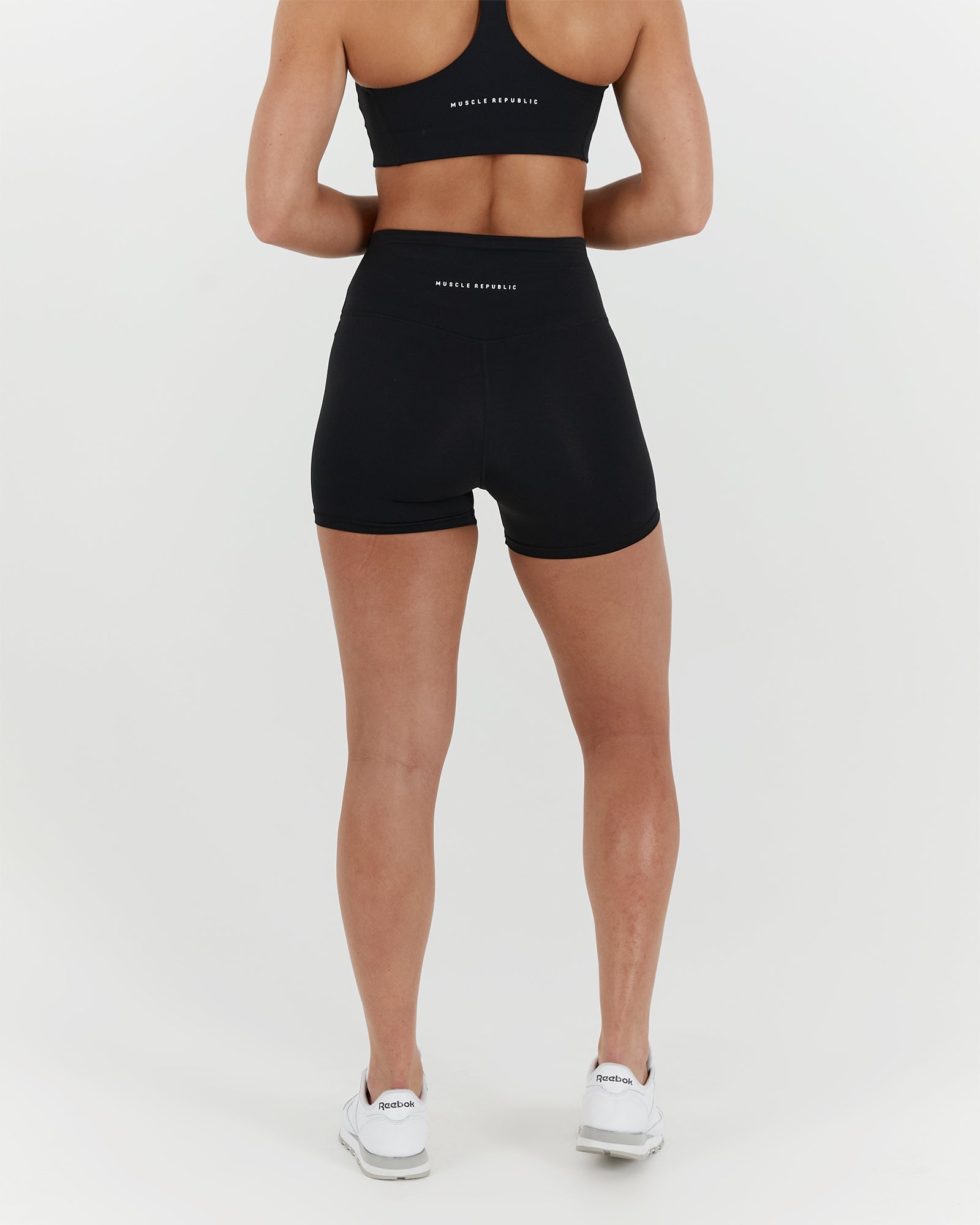 SCULPT MINI SHORTS - BLACK – MUSCLE REPUBLIC