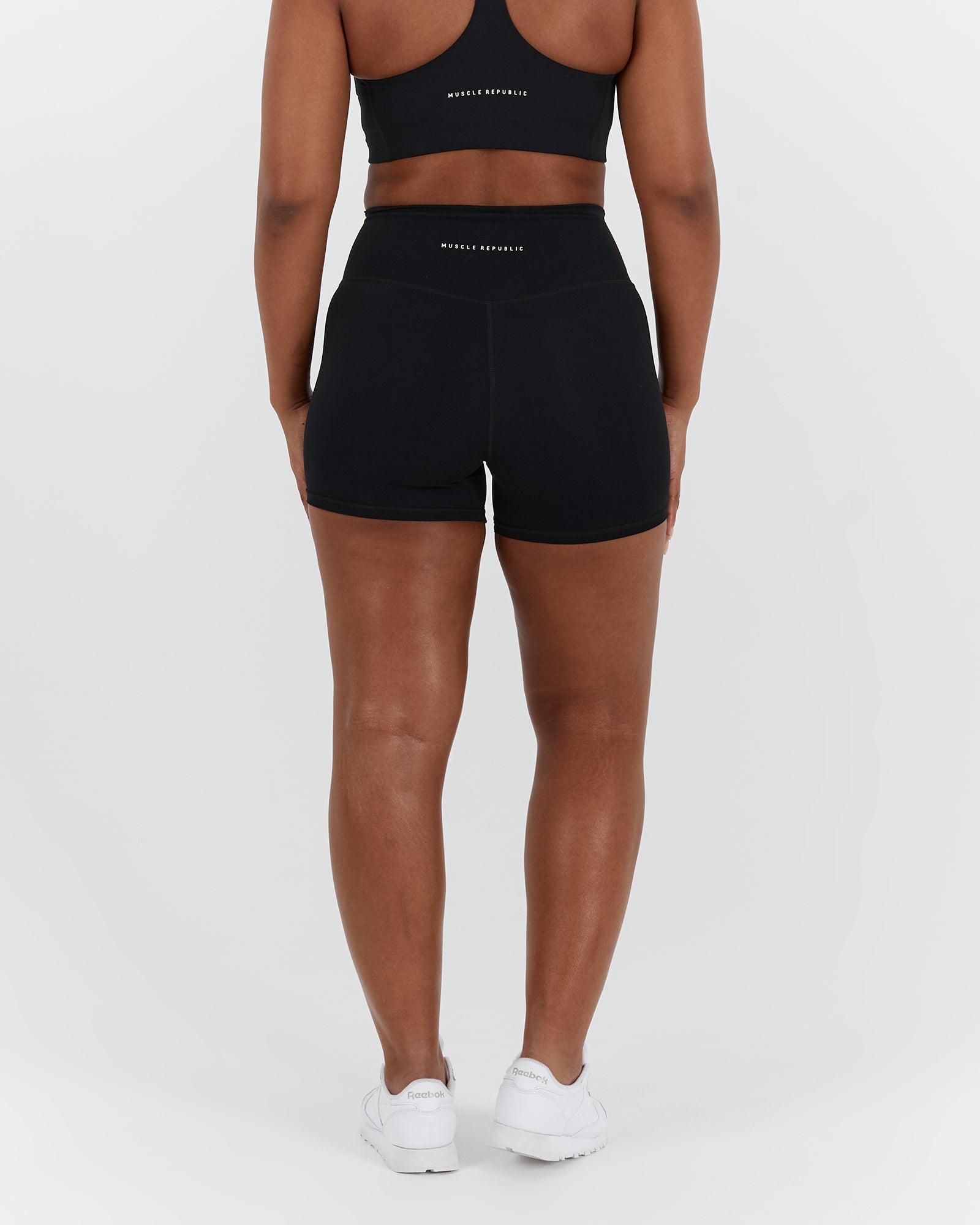 SCULPT MINI SHORTS - BLACK – MUSCLE REPUBLIC