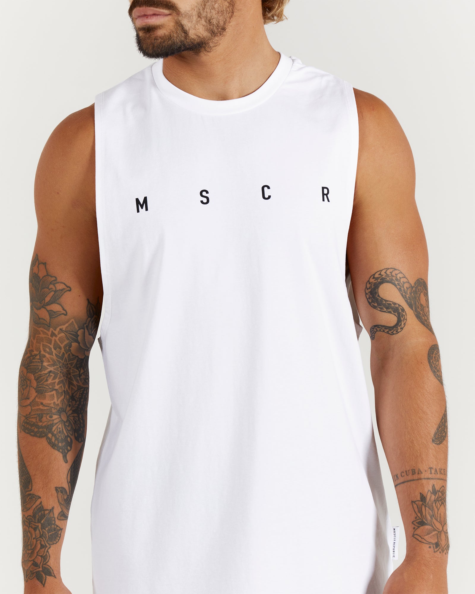 ROCKY MUSCLE TANK - WHITE – MUSCLE REPUBLIC