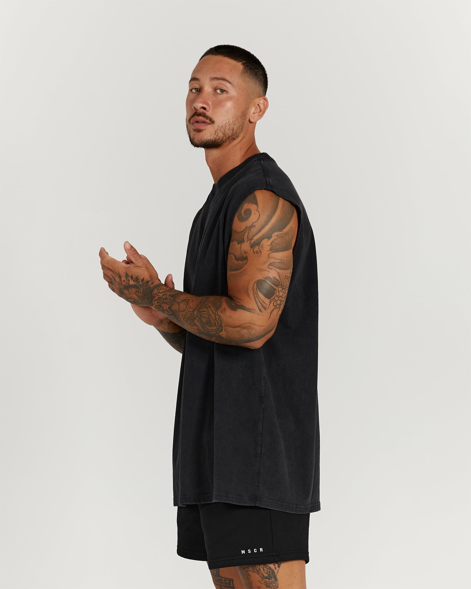 TIMELESS TANK - FADED BLACK – MUSCLE REPUBLIC