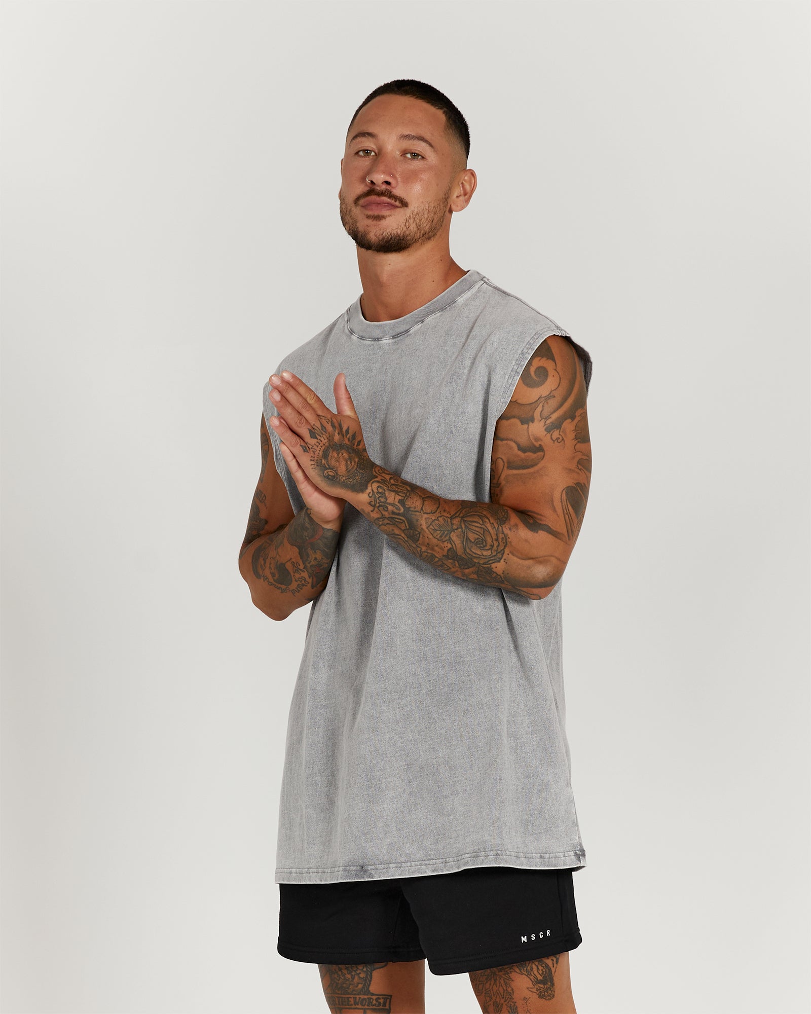 TIMELESS TANK - FADED GREY – MUSCLE REPUBLIC