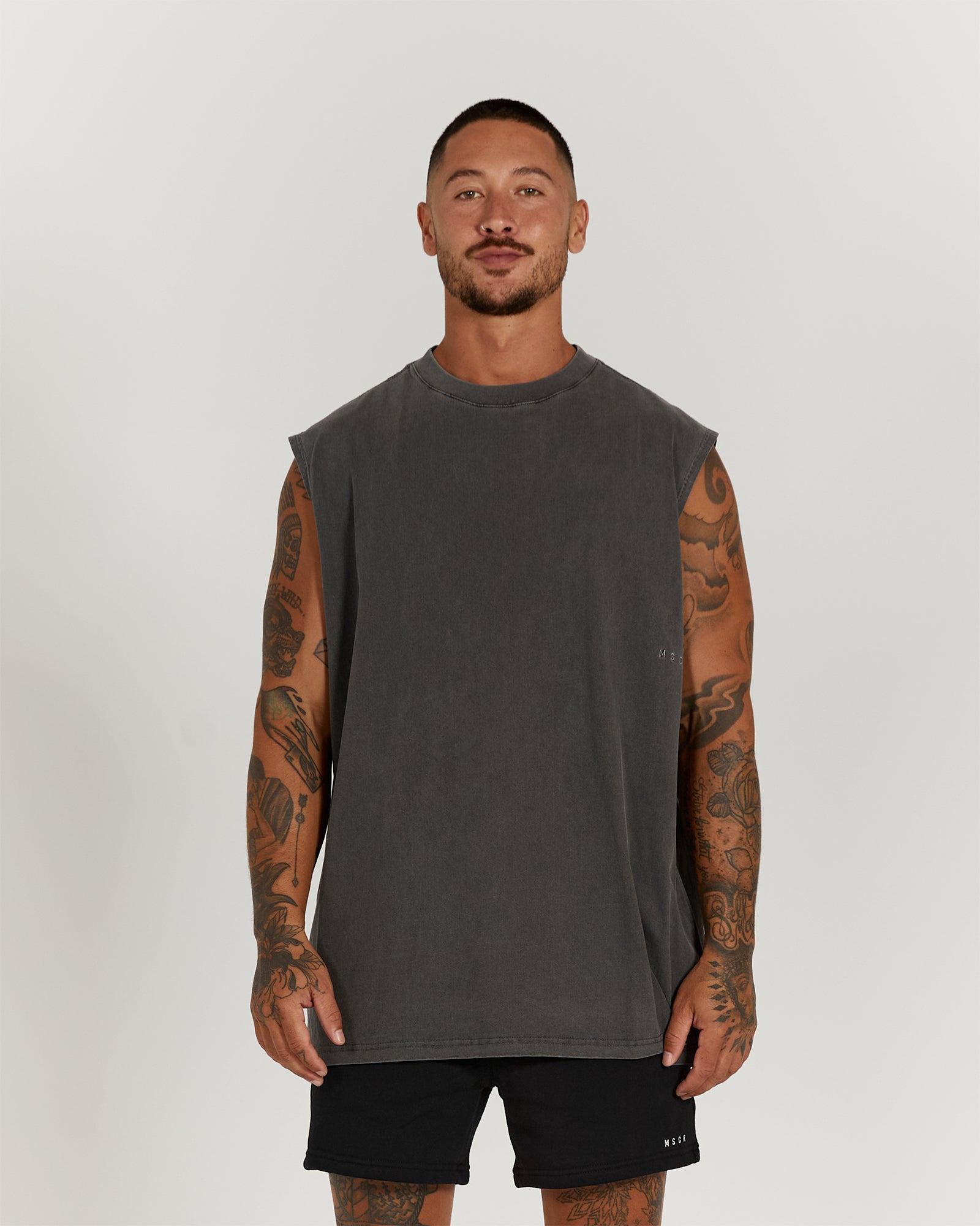 TIMELESS TANK - FADED ONYX – MUSCLE REPUBLIC