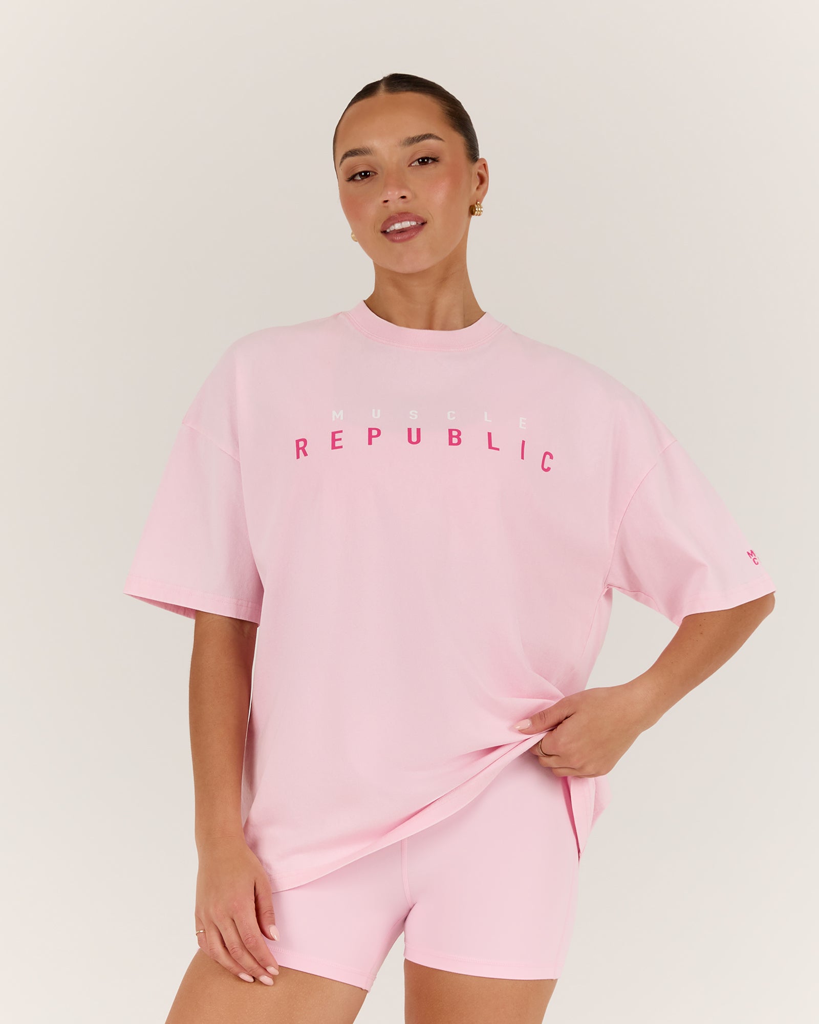 NBCF ESSENTIALS TEE - FADED PINK – MUSCLE REPUBLIC