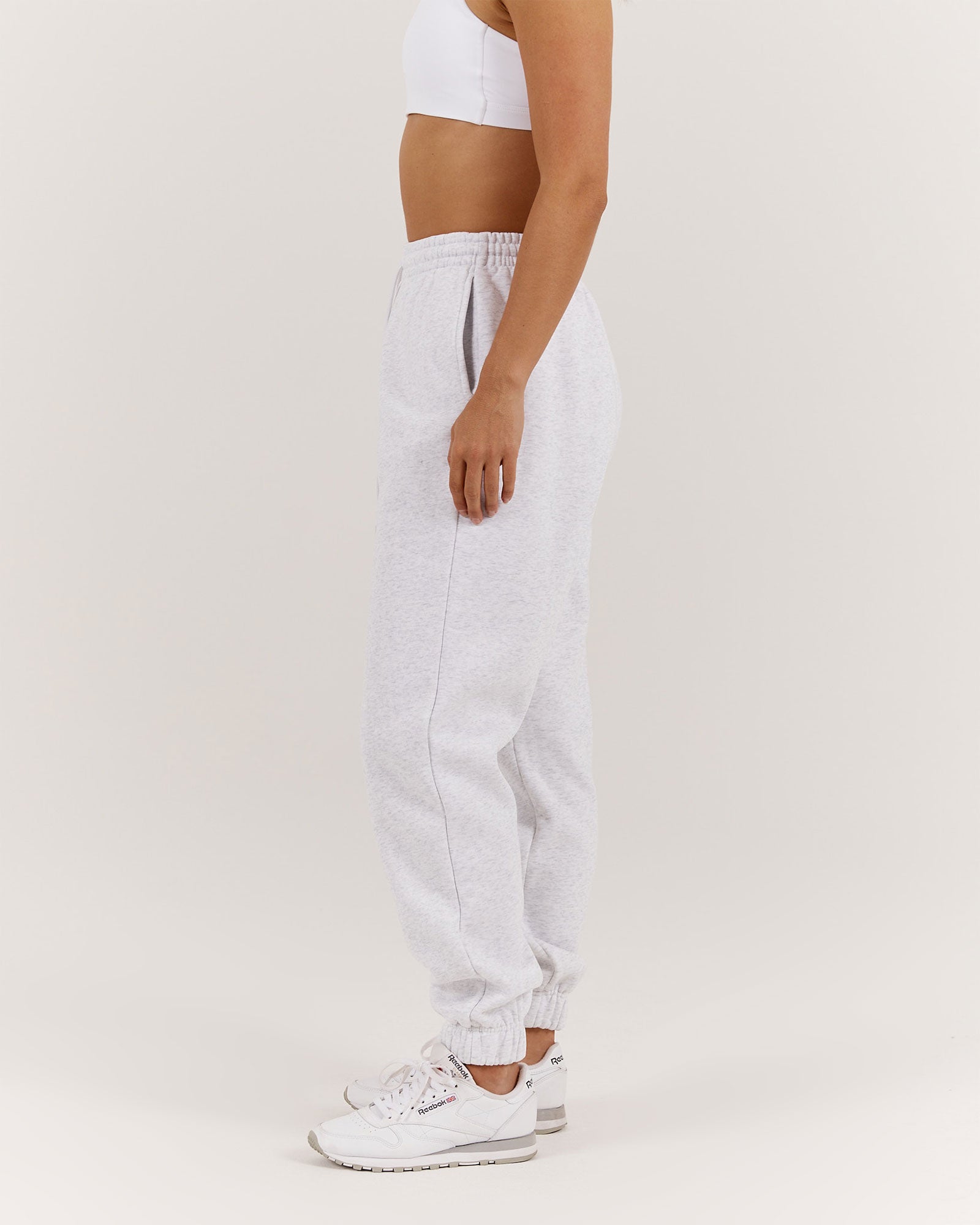 OVERSIZED TRACKIES - SNOW GREY – MUSCLE REPUBLIC