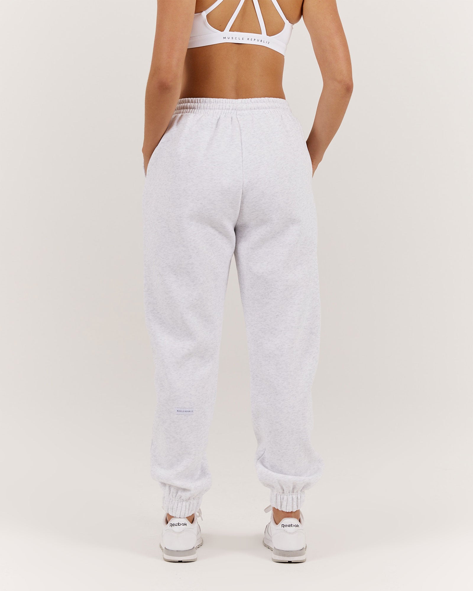 OVERSIZED TRACKIES - SNOW GREY – MUSCLE REPUBLIC