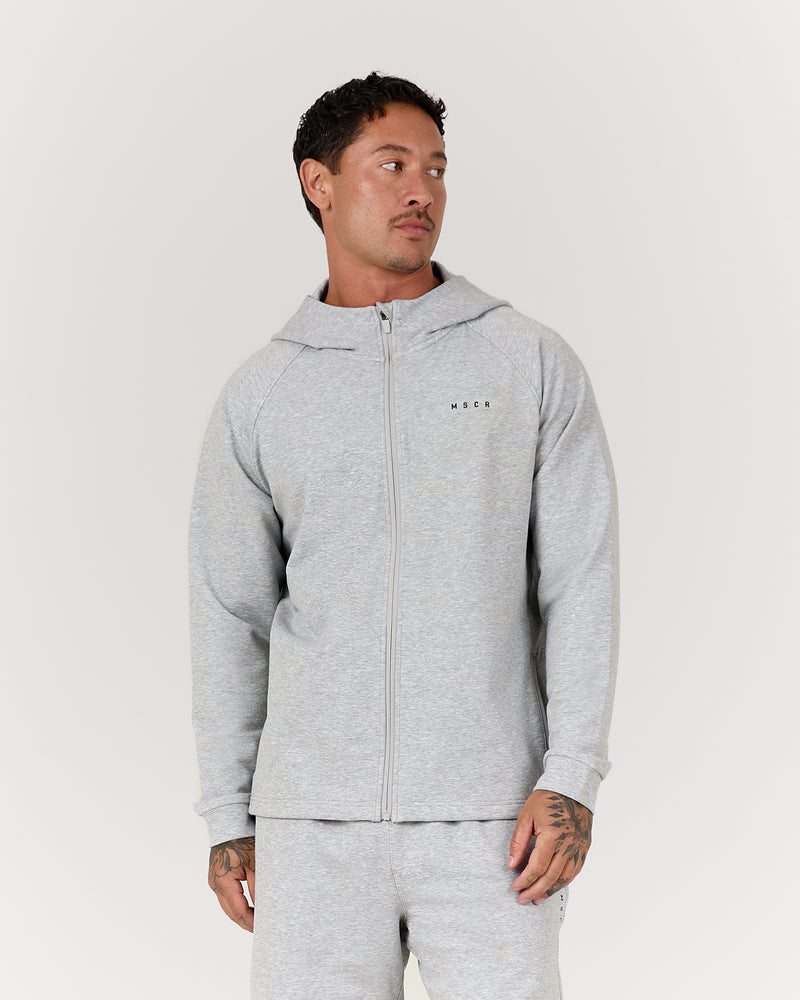 PRIME ZIP UP JACKET - GREY MARLE – MUSCLE REPUBLIC