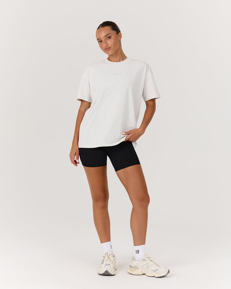 RELAXED ICON TEE - SNOW GREY – MUSCLE REPUBLIC