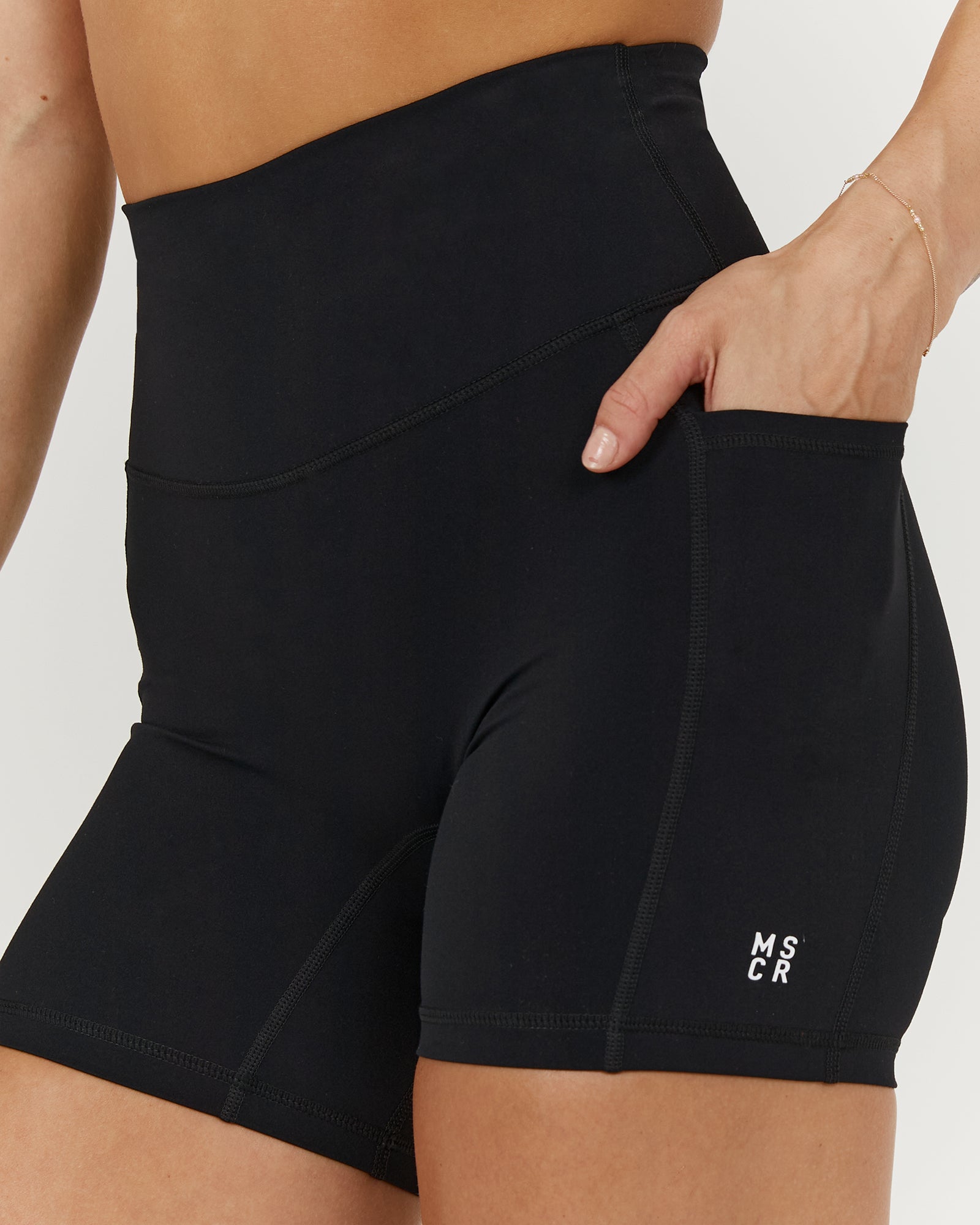 SCULPT POCKET BIKER SHORTS - BLACK – MUSCLE REPUBLIC