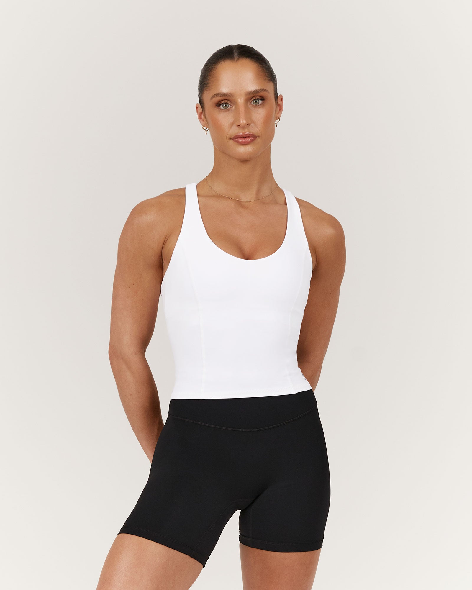 SCULPT RACER TOP - WHITE – MUSCLE REPUBLIC