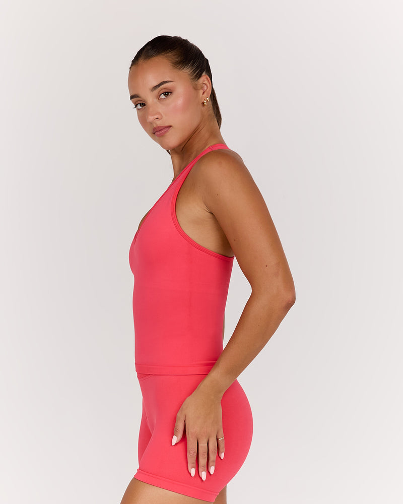 SEAMLESS RACER BACK TOP - HIBISCUS – MUSCLE REPUBLIC
