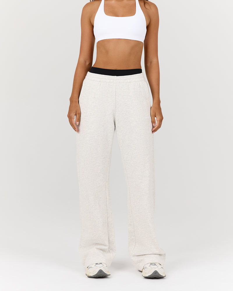 TERRY WIDE LEG SWEATPANT - SNOW GREY – MUSCLE REPUBLIC
