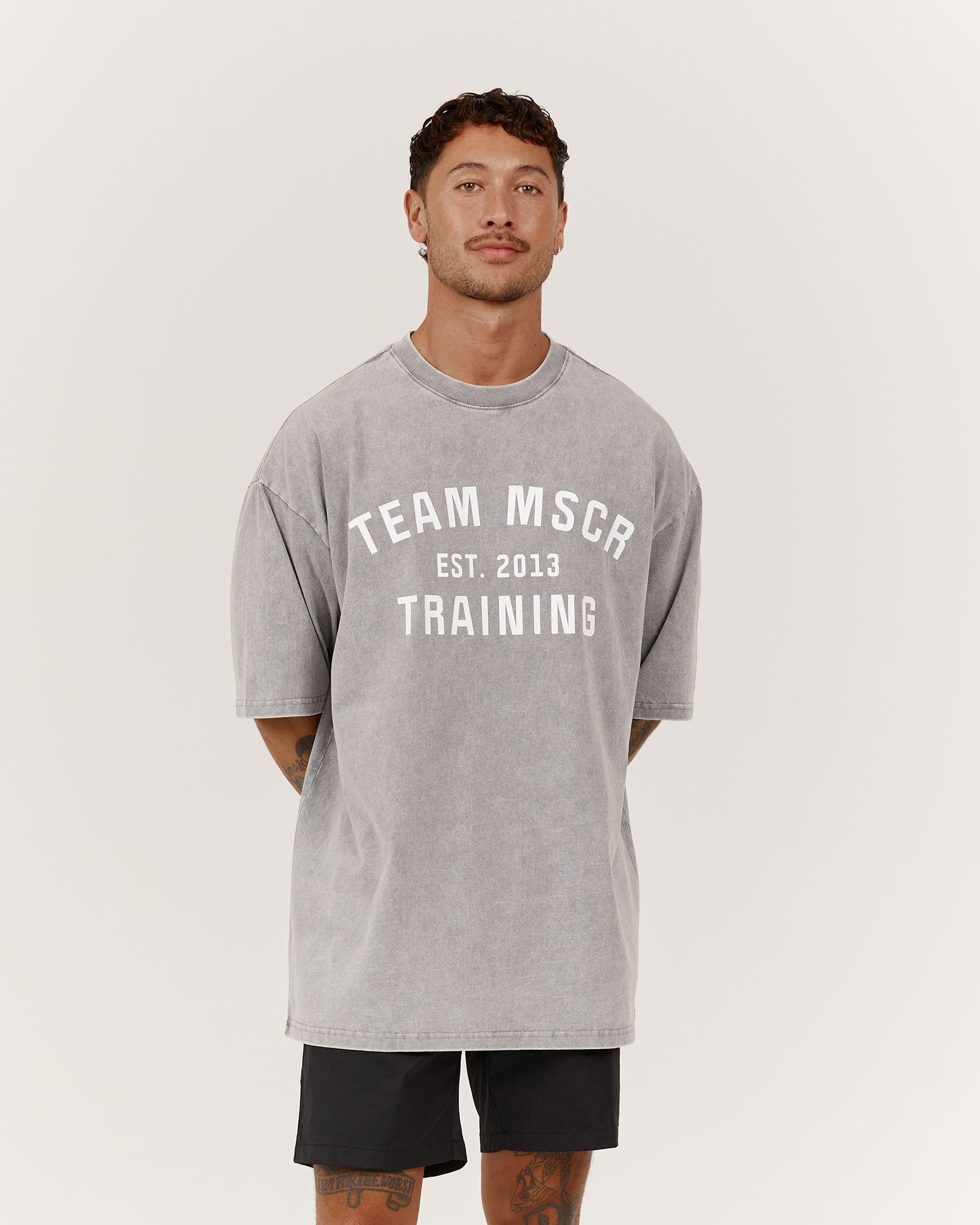 TIMELESS TEAM TRAINING TEE - FADED GREY – MUSCLE REPUBLIC