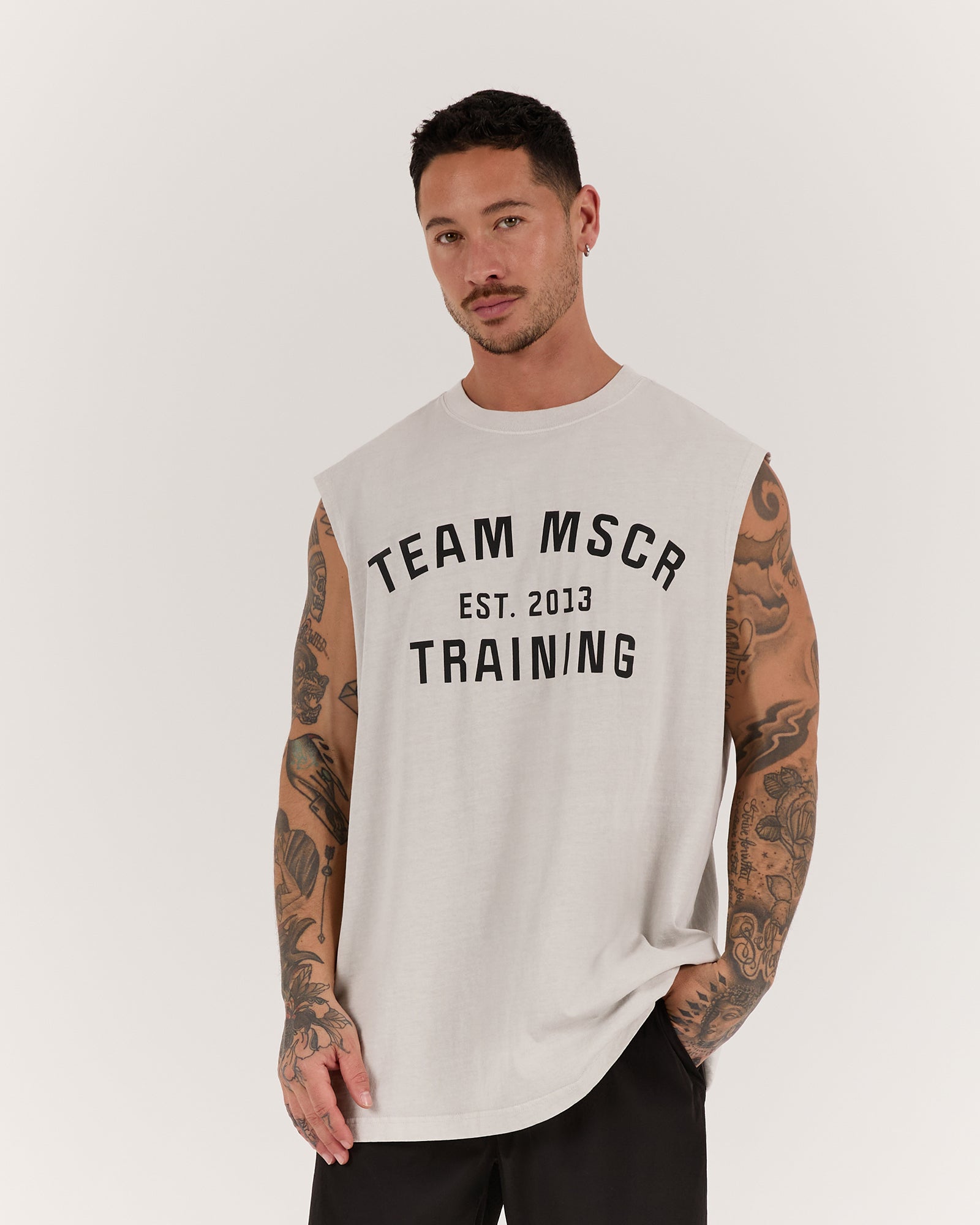 TIMELESS TEAM TRAINING TANK - FADED SEASPRAY – MUSCLE REPUBLIC