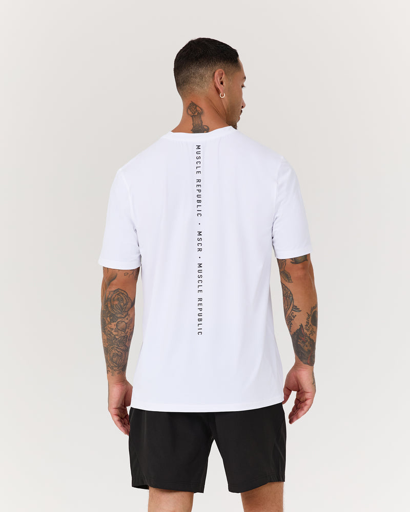 TURBO TEE - WHITE – MUSCLE REPUBLIC