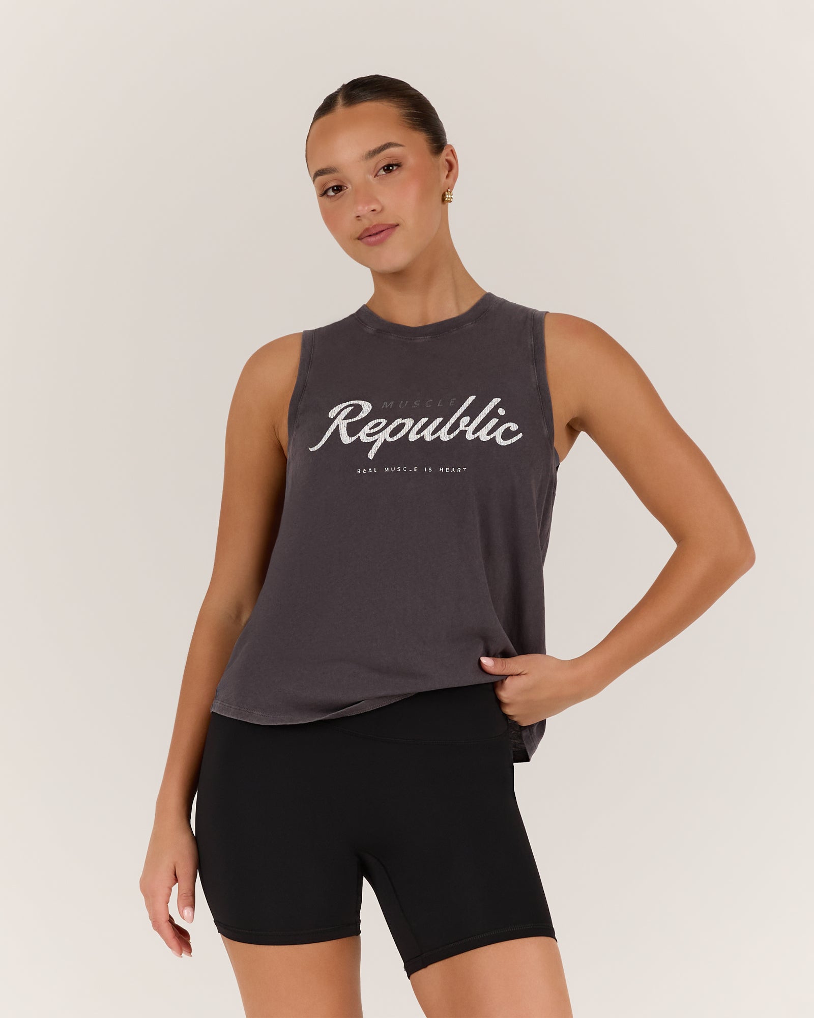 VINTAGE TANK - CHAR – MUSCLE REPUBLIC